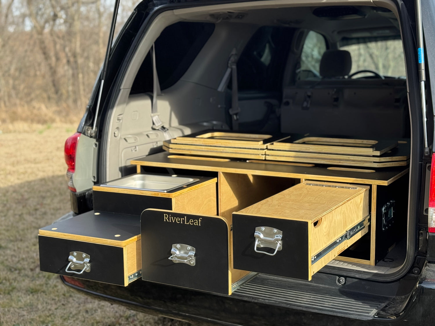 The Grand Teton - Bed Platform + Storage + Kitchen Minivan Conversion ...